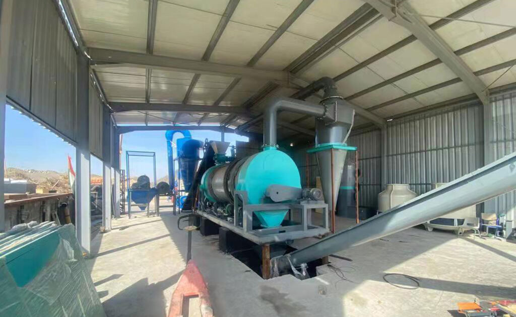 Palm Kernel Shell Charcoal Making Machine Installed in UAE